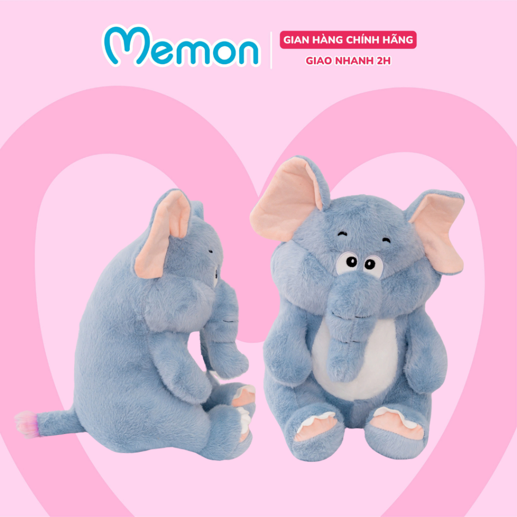 Memon white-bellied blue elephant teddy bear, 50cm soft, high-quality ...
