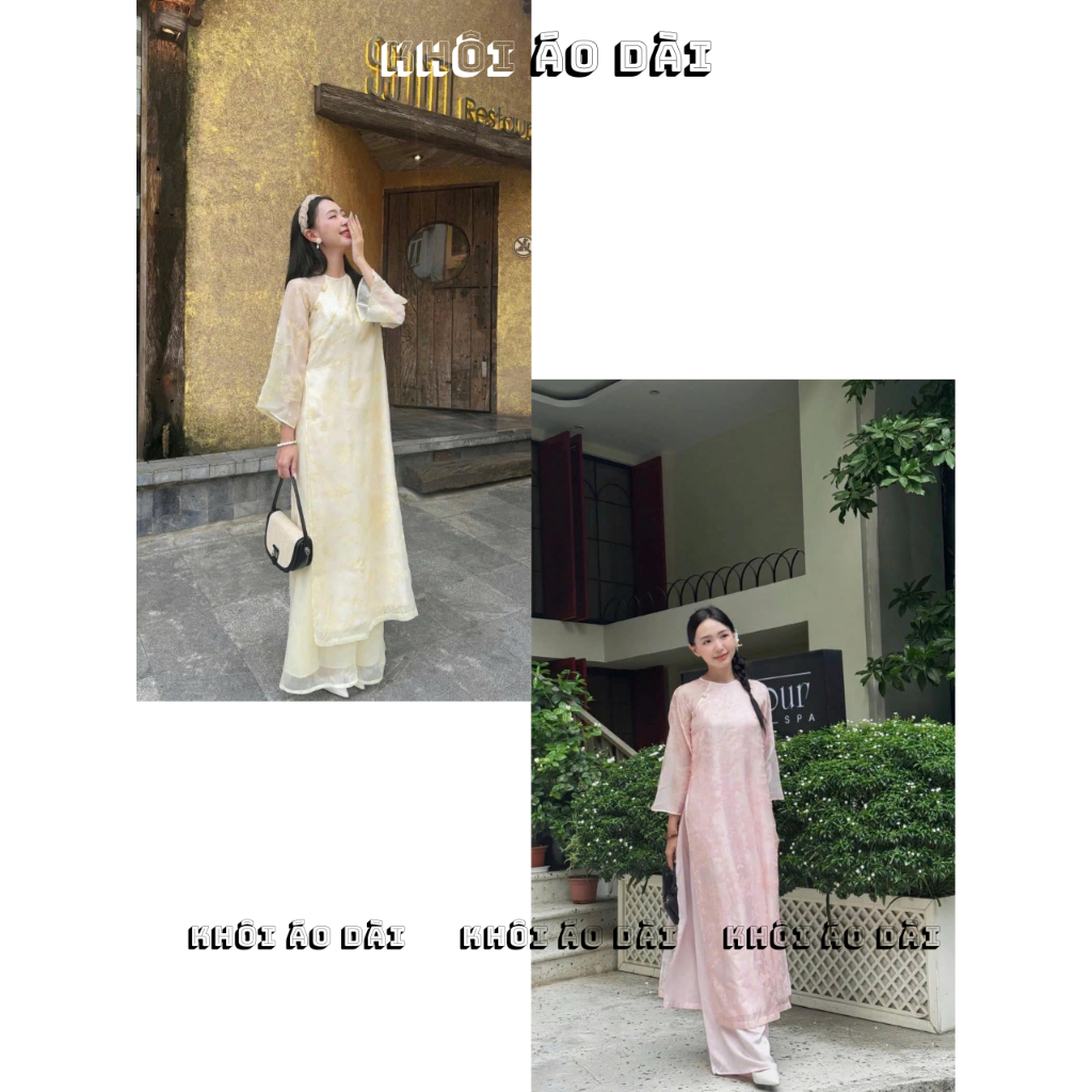 Modern ao dai with loose shape TRUC AN, high-quality embroidered silk ...