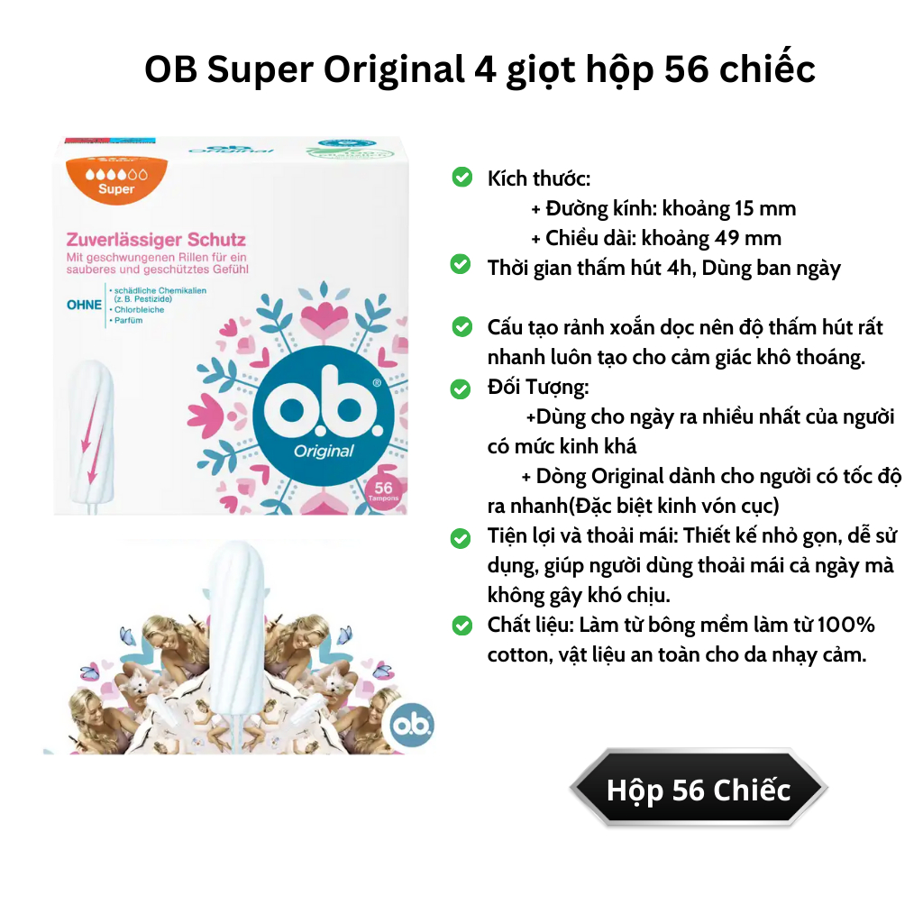 (OB 3g Or 64)Orginal normal OB tampons 64 pieces | Shopee Malaysia