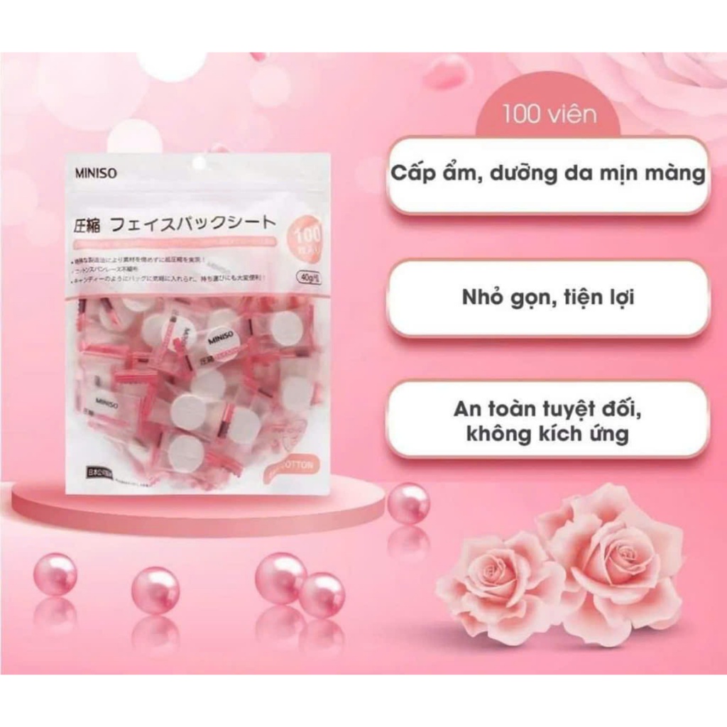 Bag of 100 Japanese MiNiSo Compressed Masks - Standard product | Shopee ...