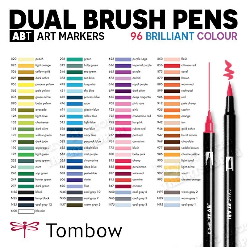 [BAD Beans]-tombow ABT Dual Brush (20 colors) | Shopee Malaysia