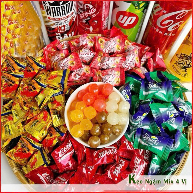 100 grams of lozenges mixed with 4 flavors of coke, sprite, peeled off ...