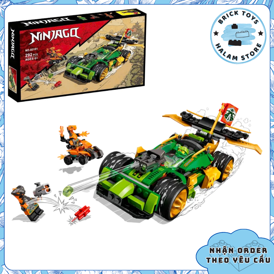 [ Lloyd's hair included] Ninjago EVO 60181 71763 Race Car assembly toy ...