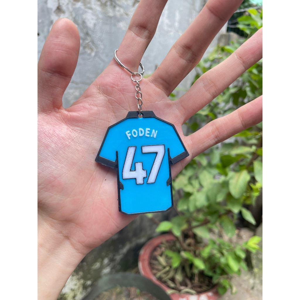 Manchester City Phil Foden 2024 season jersey keychain, car keychain ...