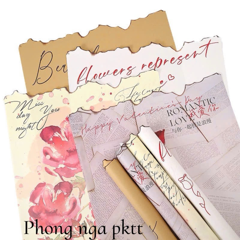 Large format Burnt Border Paper for wrapping Hotrend flowers (set of 10 ...