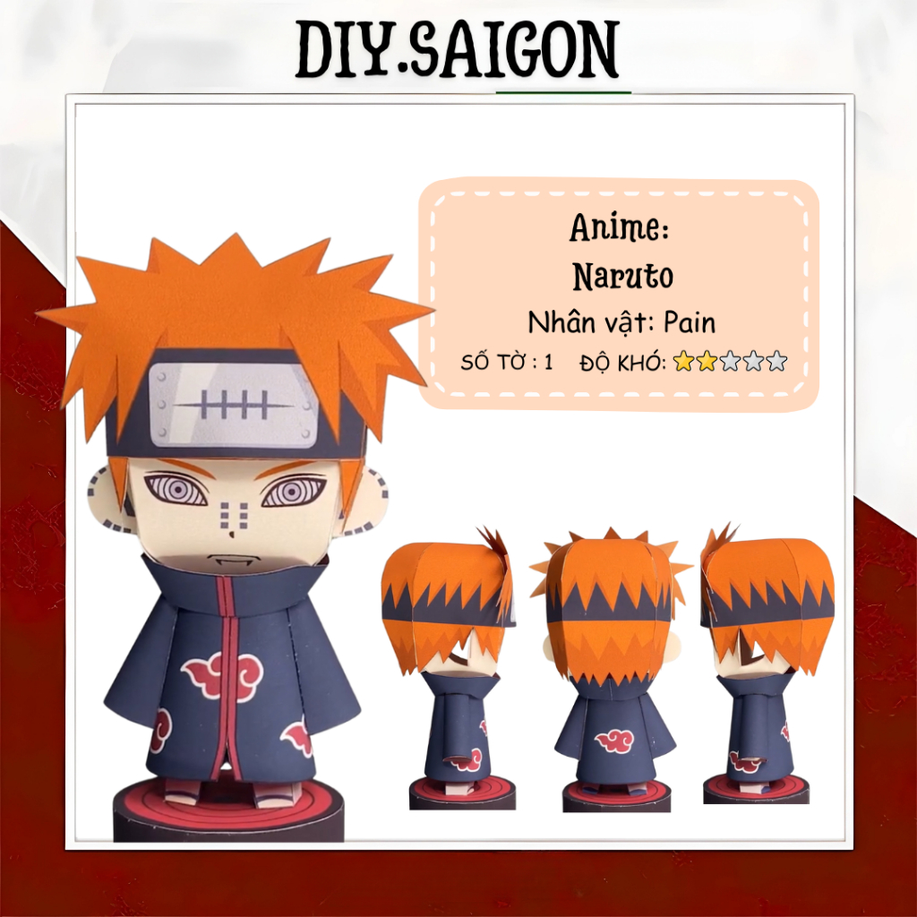 [ Naruto ] - Anime Chibi Pain Paper Model | Shopee Malaysia