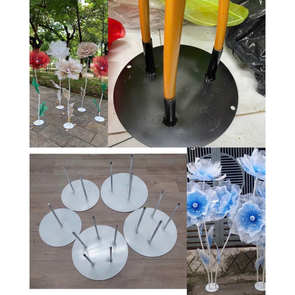 Giant flower iron base/30cm sturdy flower base/giant flower pillar ...