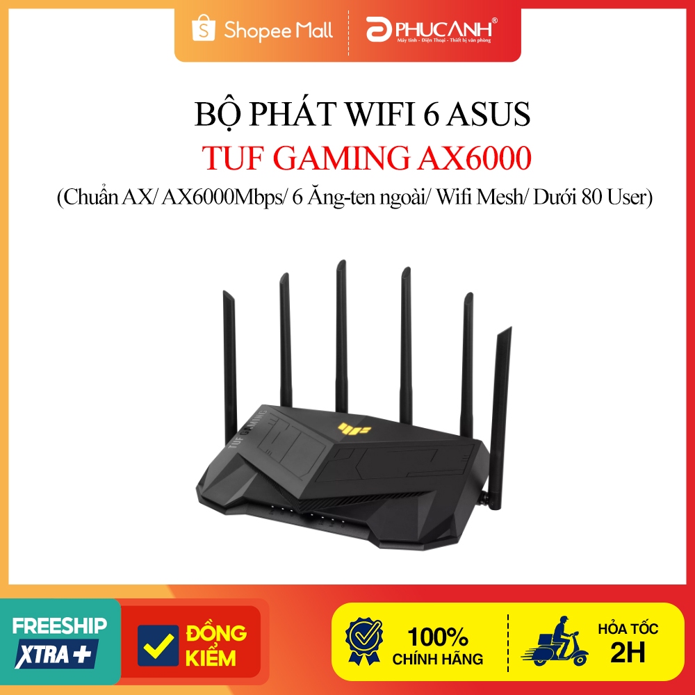 Asus TUF Gaming AX6000 Wifi 6 Router (AX Standard/ AX6000Mbps/ 6 ...
