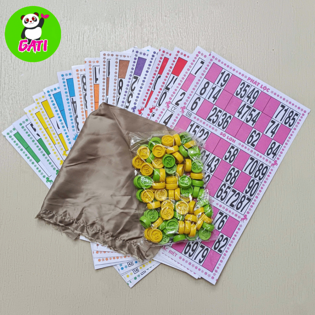 Vietnamese Lotto Paper Bingo and Plastic Bingo Toy Set for ...