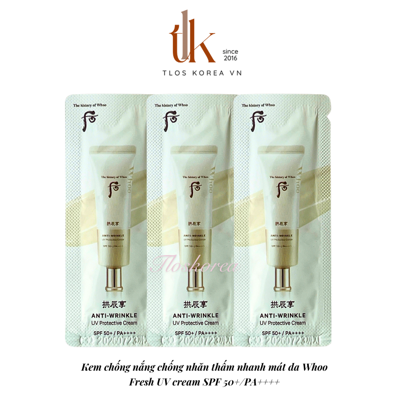 Whoo Yellow Anti-Wrinkle Sunscreen Sample Pack Whoo Jin Hae Yoon ...