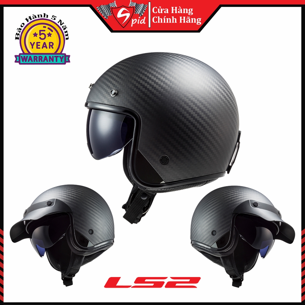 [GENUINE Ls2] 3/4 Classic LS2 OF601 BOB Carbon Helmet - - SPID | Shopee ...