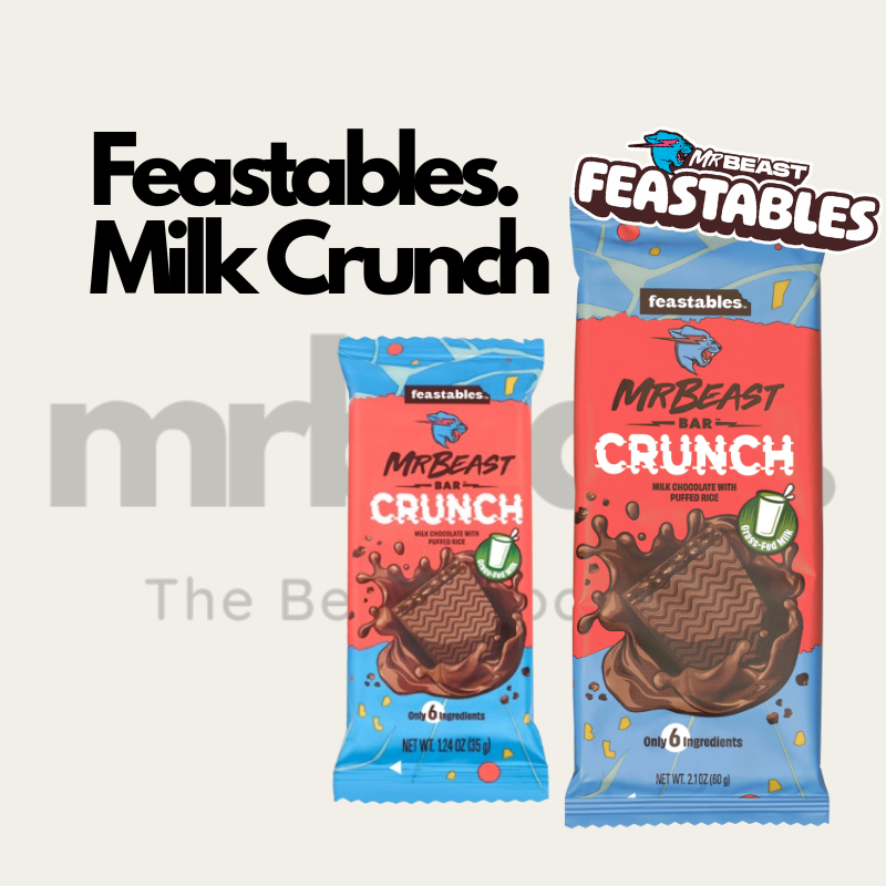 Feastables Mr.Beast Chocolate Candy Rice Burn Flavor, Genuine | Shopee ...