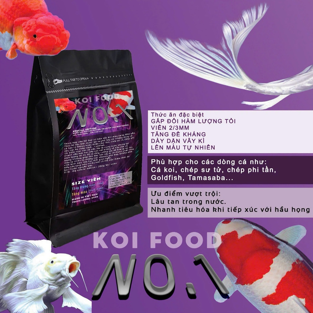 Bran No.1 mix both weight gain and color increase for Koi Fish, Lion ...
