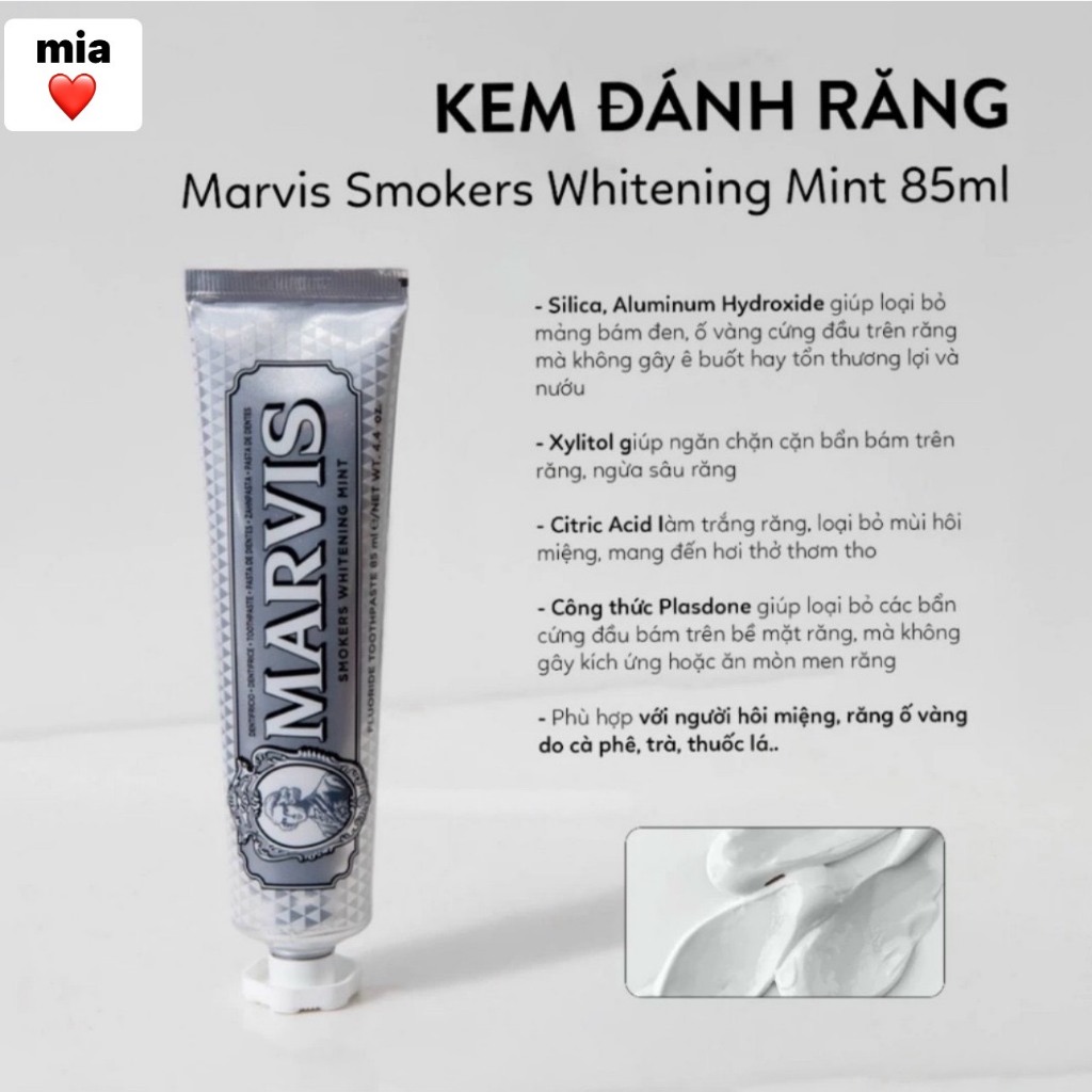 (genuine Standard, new date) Marvis Classic Italian Toothpaste 85ml ...