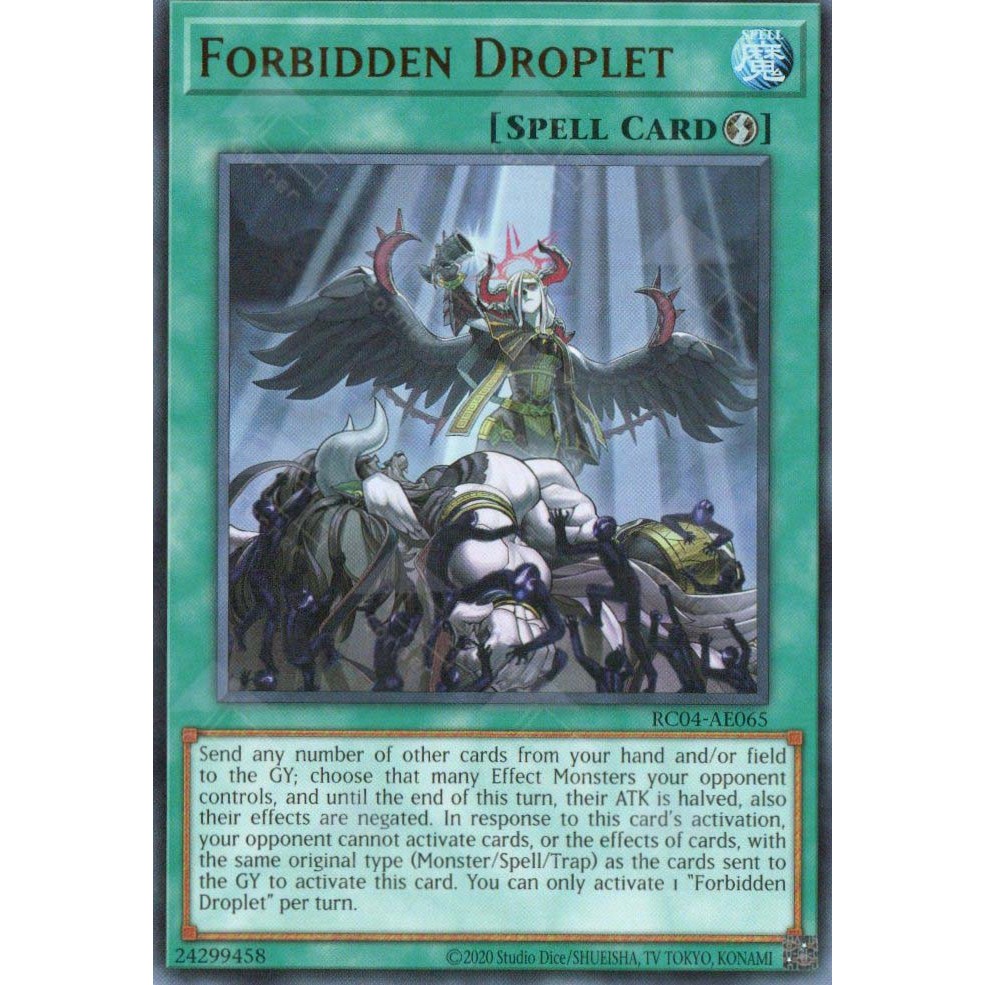 [ Yu-gi-oh! ] 01 game card RC04-AE065 Forbidden Droplet (UR) | Shopee Malaysia