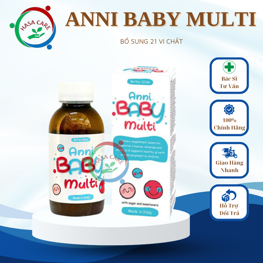 ANNI BABY Multi Multivitamin Box 120ml Micronutrient Supplement 21 ...