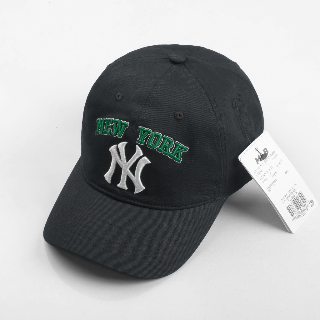 Meowist Baseball Cap, Khaki Black fabric with 1 New York logo, Fashion ...