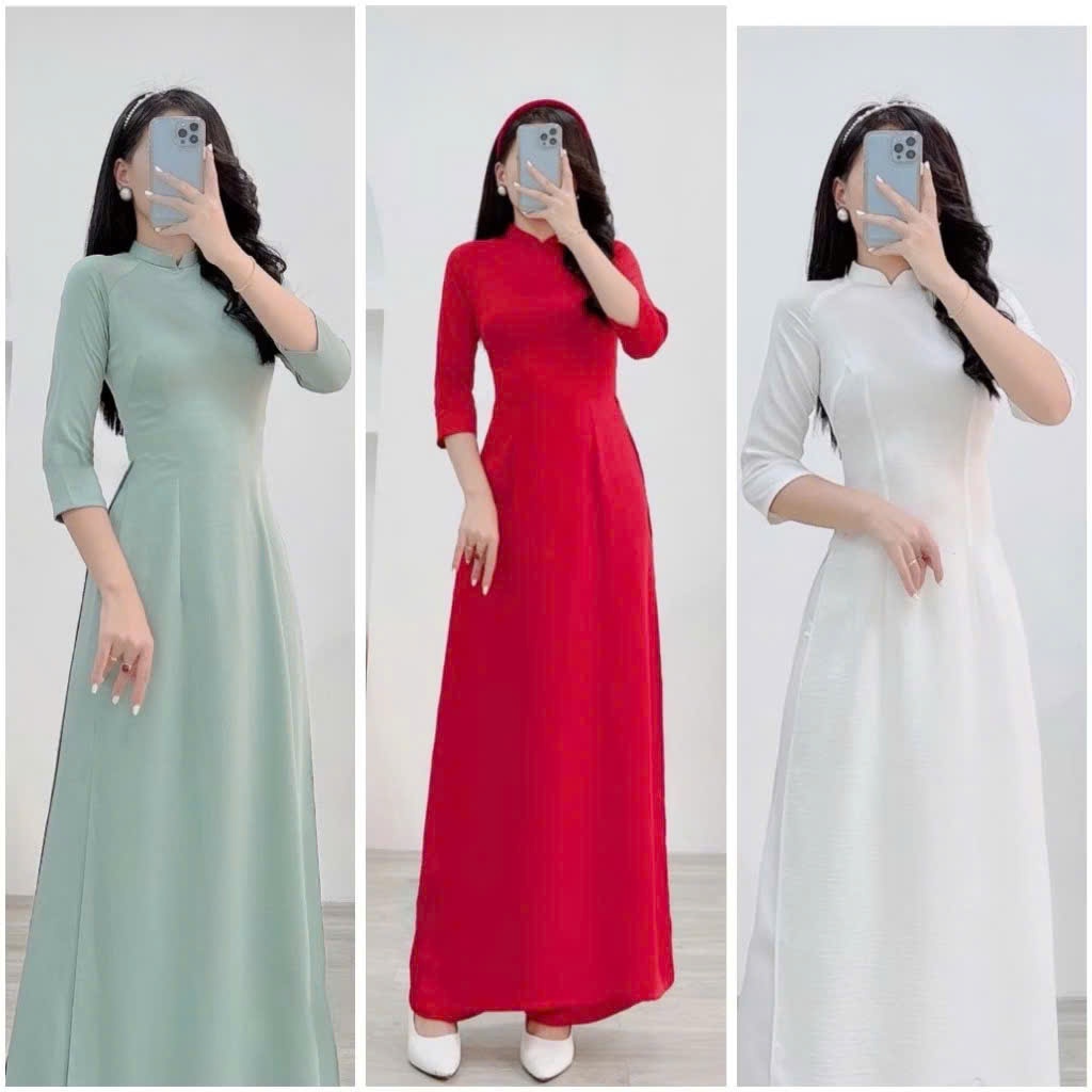 Maian traditional plain ao dai made of soft, smooth, high-quality ...