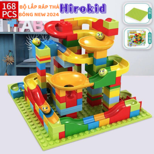 170-piece marble slide model puzzle set for children to practice ...
