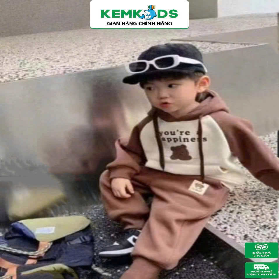 Kem Kids autumn-winter felt set for boys with bear pattern 10-28kg ...