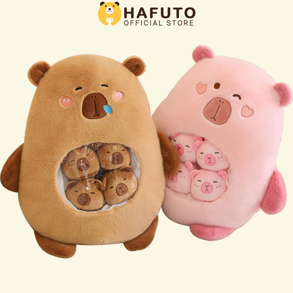Hafuto Capybara Teddy Bear, Cute Capybara Pudding Bag Pillow, Toys for ...