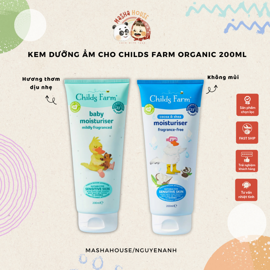 Childs Farm Organic UK Moisturizing Cream, Atopic Dermatitis, Baby ...