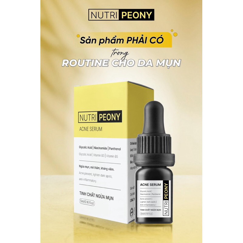 Nutri Peony acne Serum with free bergamo mask 5ml bottle | Shopee Malaysia