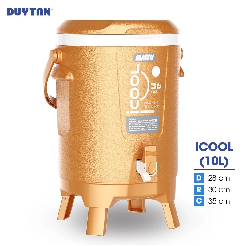 [10 Liter] ICOOL Duy Tan 10 Liter Ice Bottle PP Plastic, Keeps Cold Up ...