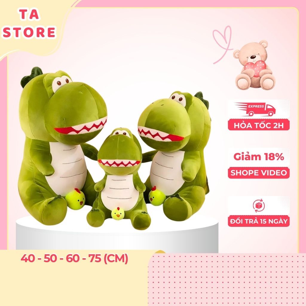 (HCM-Express 2 hours) Dinosaur Teddy Bear With Cute Chicken, Yellow ...