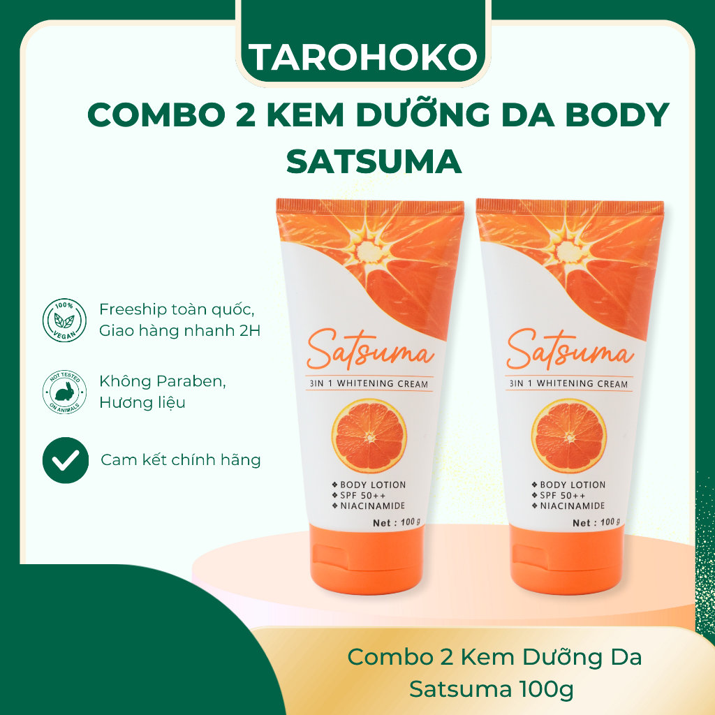 [Double Combo] Satsuma TAROHOKO Orange Whitening Body Moisturizing Body ...