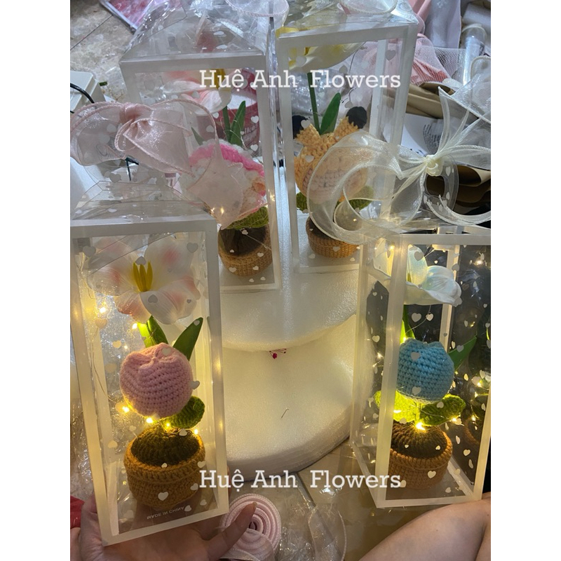 Mika FLOWER BOX IN ALL COLORS WITH WOOL TULIP FLOWERS, FULL COLOR ...