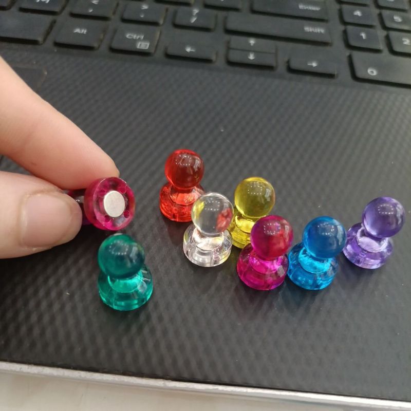 10 super strong clear magnets in transparent color to block sticky ...