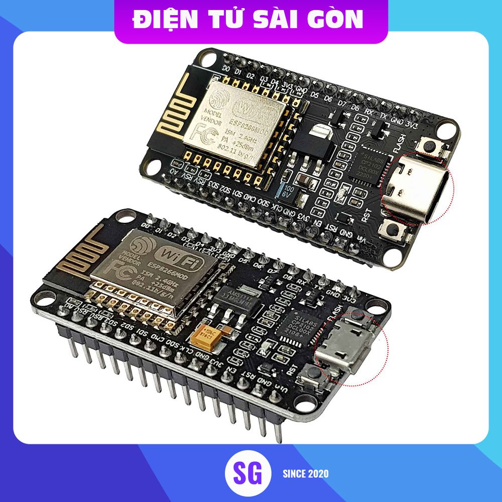 Wifi transceiver circuit, self-study programming iOT ESP8266 NodeMCU ...