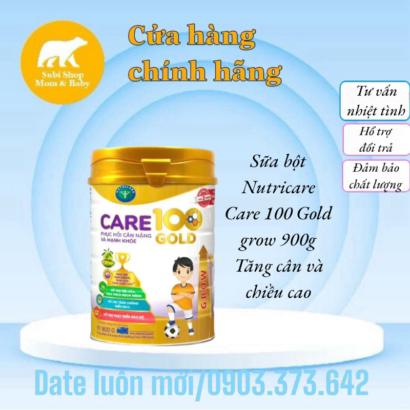 Nutricare Care 100 Gold grow milk powder 900g Gain weight and height ...