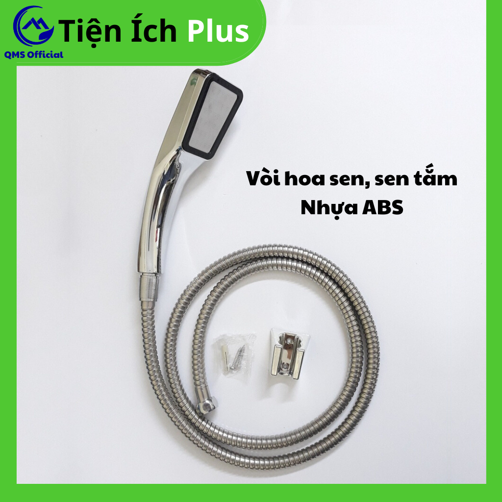 Square face pressure shower set, new generation shiny chrome-plated ABS ...