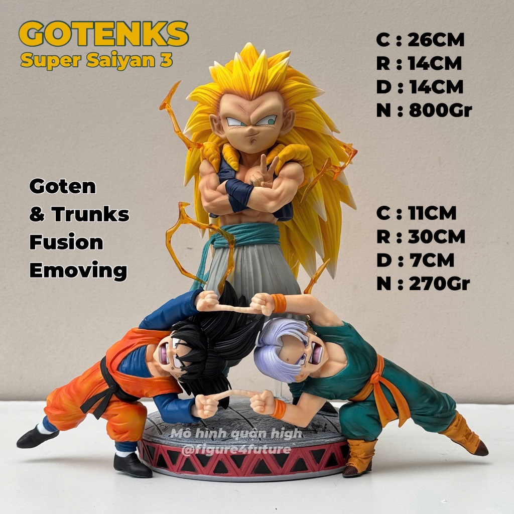 (F1 - set of 2 models) super sharp 26cm tall goten and trunks fusion ...