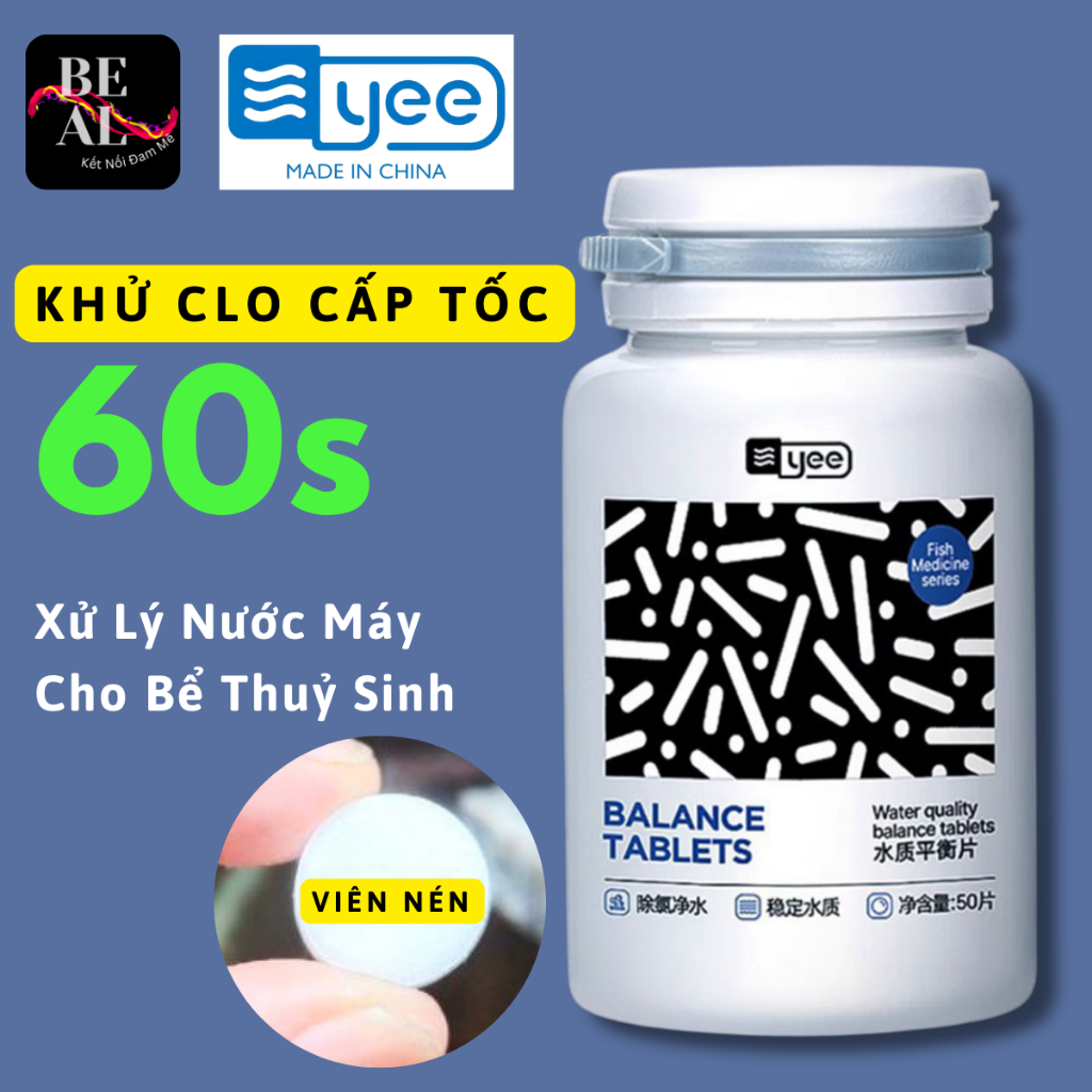 Aquarium dechlorination tablets - 1 tablet of 50 liters of water, box ...