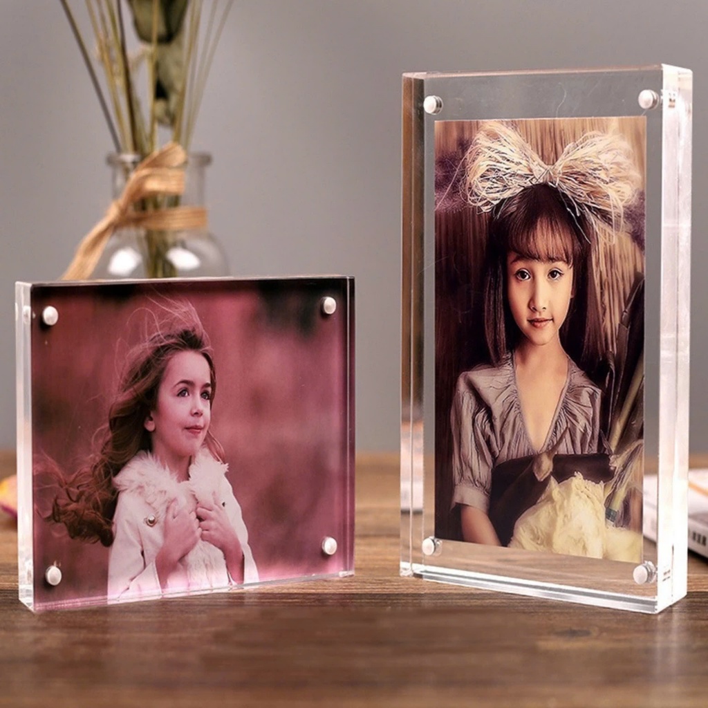 Transparent Mica Photo Frame, With Self-Adhesive Magnet (Can Change ...