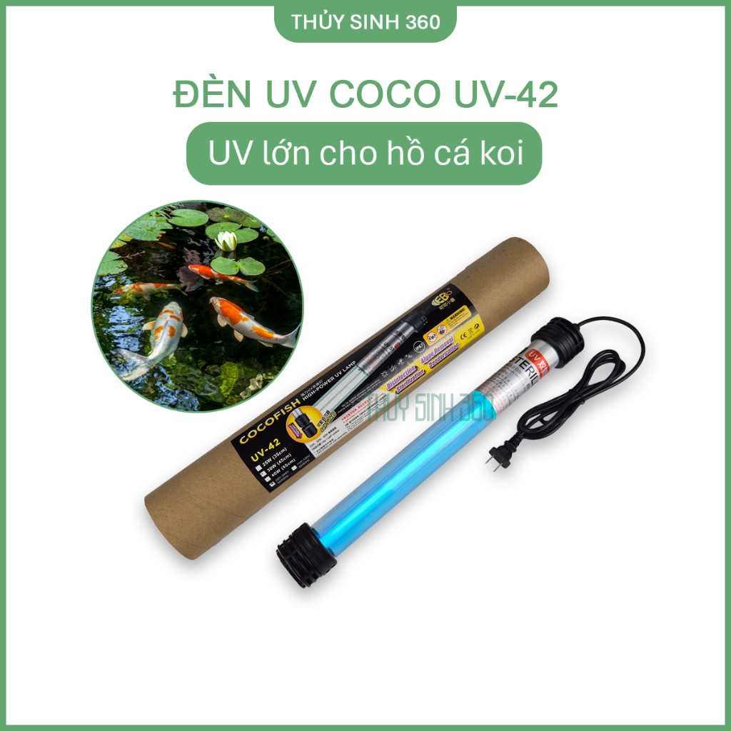 Coco UV42 UV Lamp - Large Size for Koi Pond - Kills Green Algae and ...