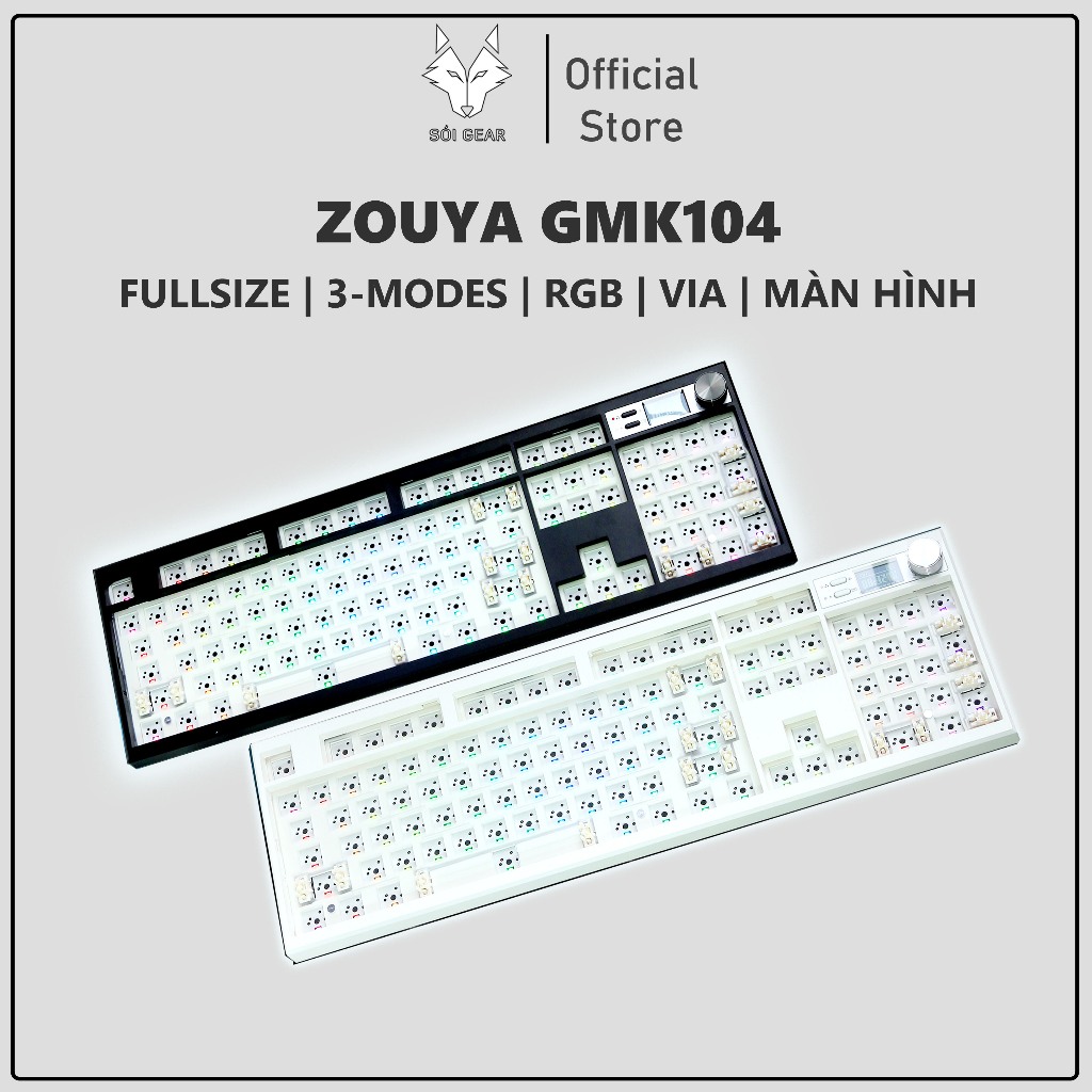 [HN - Hcm EXPRESS] ZUOYA GMK104 Downstream Mechanical Keyboard Kit | Gasket Mount | Rgb | 3 ...