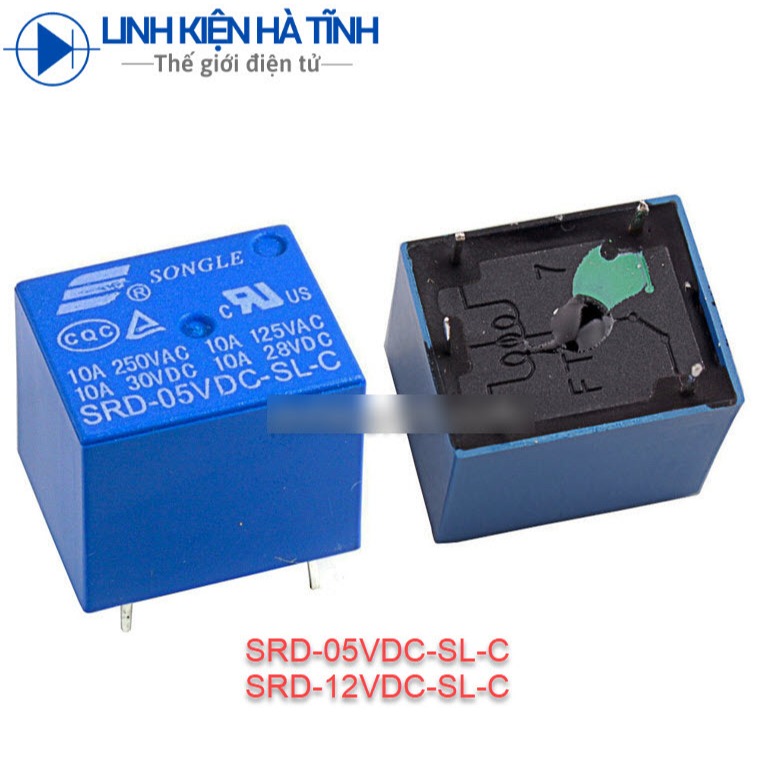 Bag of 10 Relays 5v 12v 24v 5-pin Relay 10A SRD-05 12 24VDC-SL-C ...