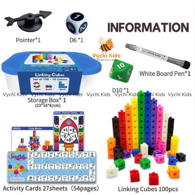 Linking Cube Number Block Math Toy Develops Thinking While Learning ...