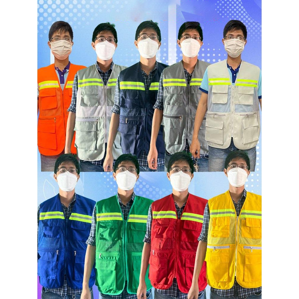 [Can Print logo upon request] Engineer vest with 3 zippers in all ...