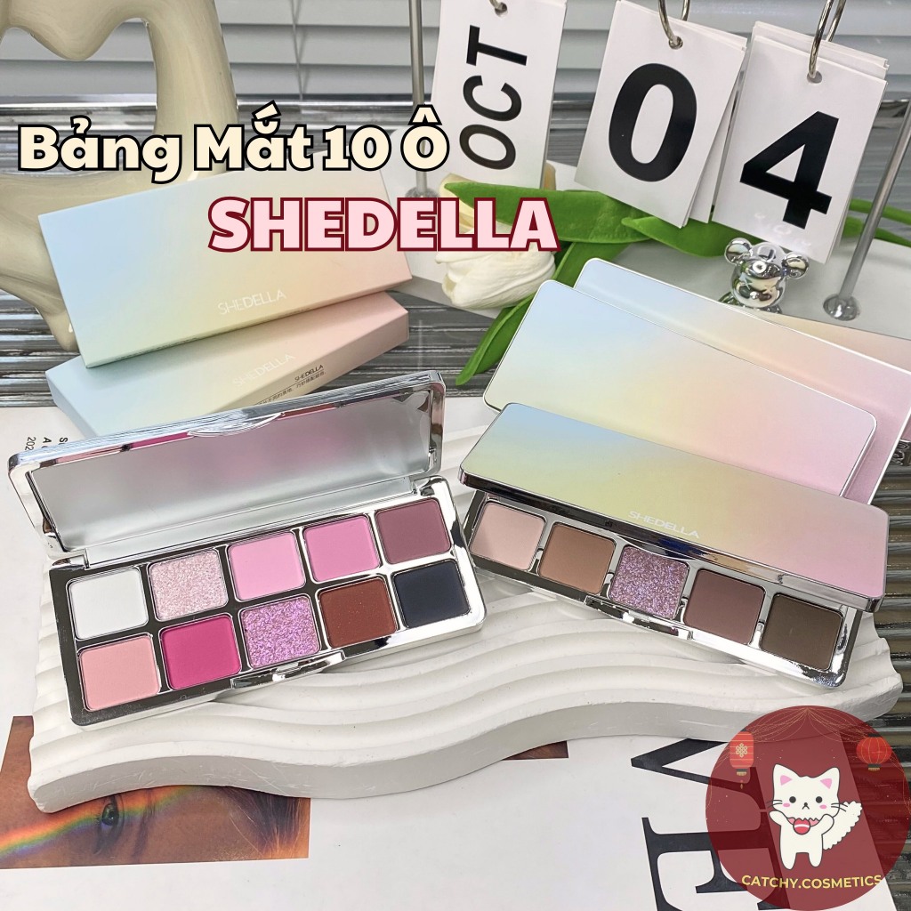[SHEDELLA] SHEDELLA Eyeshadow Palette 10 Summer Rainbow Pastel Boxes ...