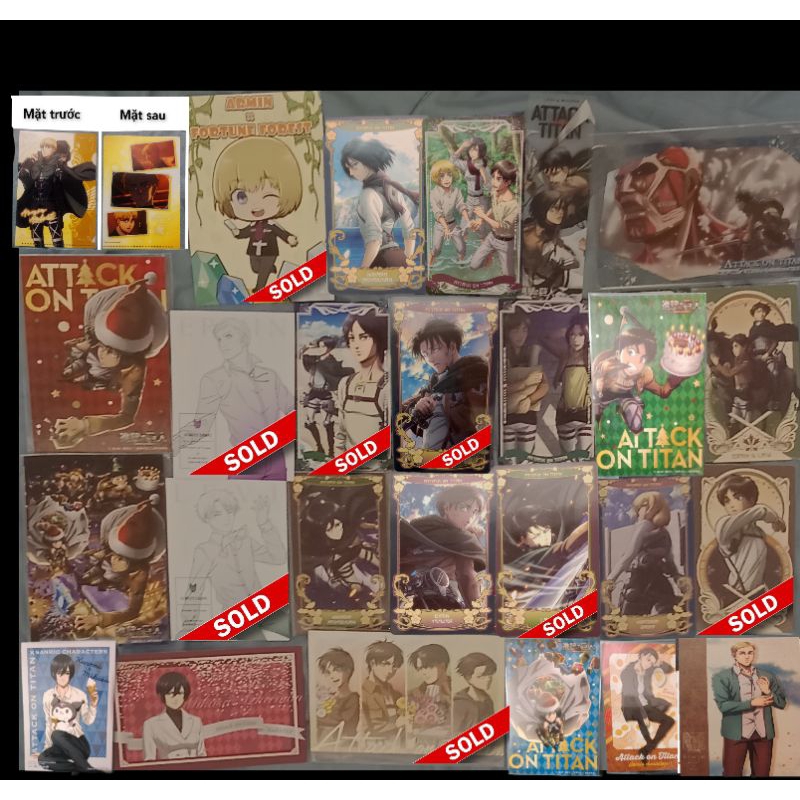Goods Attack on titan genuine Arcana cards, postcards, bookmarks for ...