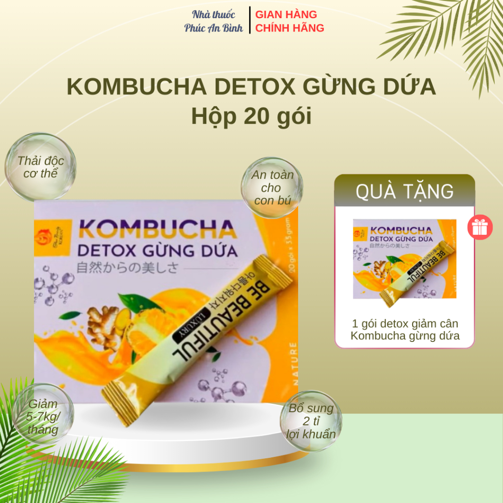 Detox Kombucha Ginger Pineapple, Rapid weight loss, Slim waist and beautiful figure, Lose 5-7kg ...