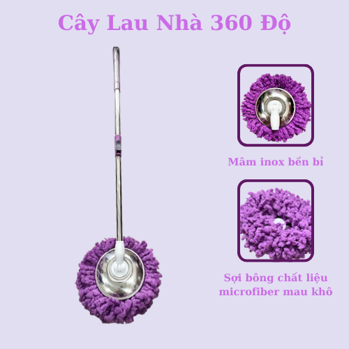 Stainless Steel Mop, Single Mop Can Replace All 360 Degree Mop Sets ...