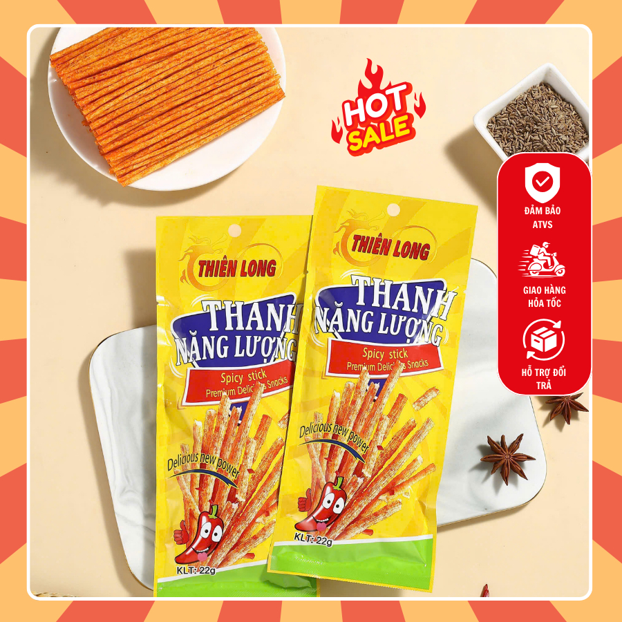Spicy Toothpick Snack Energy Bar Spicy Sweet Crispy Thien Long Snacks ...