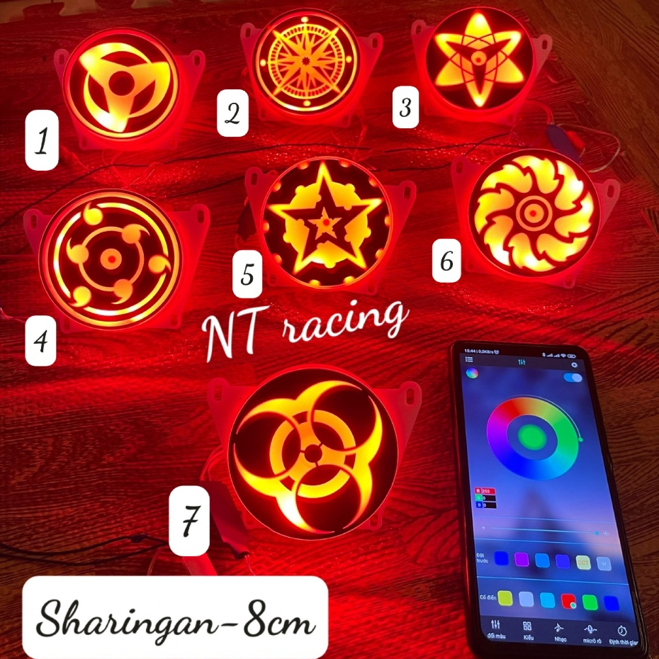 Sharingan rotating Led face mounted on taillights, ball bearing lights ...