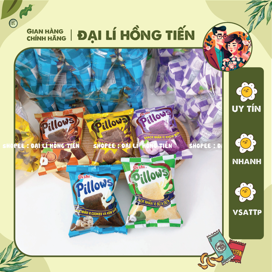(COMBO 10 PACK) Oishi Snack Pillows with Coconut Milk - Chocolate ...